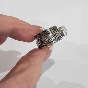 Hand Crafted | Jewelry | Beautiful Rainbow Moonstone 925 Spinner Punk ...